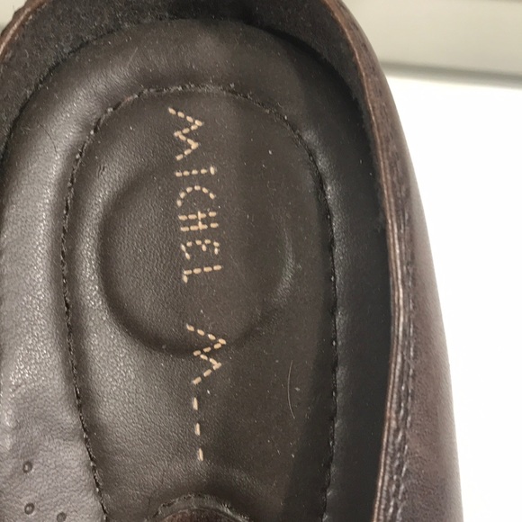 Michel M | Shoes | Michel M Dark Brown Leather Low Heel Clog Mule 8m ...